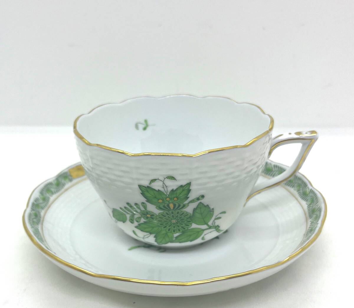 【未使用】【未使用】HEREND HVNGARY ヘレンド・アポニー グリーン 金彩 カップ＆ソーサー 洋食器 ティーカップ/4803⑤‐204の落札情報詳細 - Yahoo!オークション落札 ...