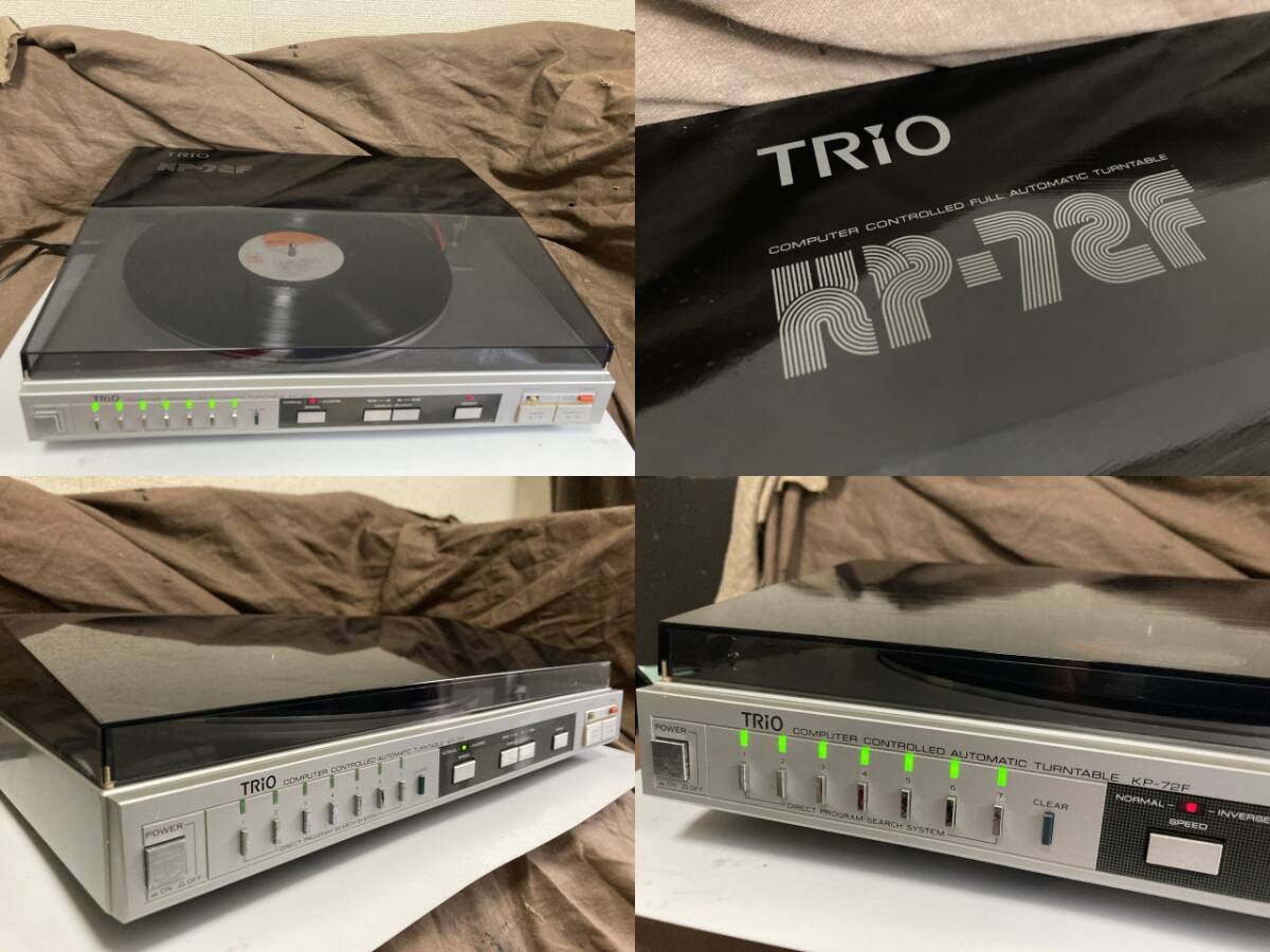 【やや傷や汚れあり】LP再生OK★TRIO KP-72F★レコードプレーヤ★選曲機能・リニアトラッキング電動アーム・DDダイレクトドライブ ...