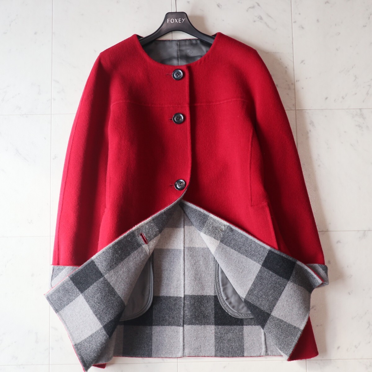 【未使用に近い】新品同様★DAKS ダックス★1枚仕立てダブルフェイス★ ピュアウール100% ハウスチェック裏 ロングコート コート size 13ABR ～LL相当～の落札情報詳細 ...