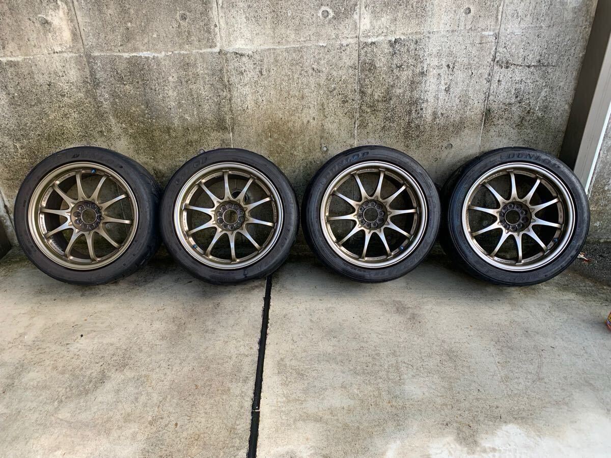 【目立った傷や汚れなし】RAYS CE28N 17インチ 9j +43 PCD100 5H 4本セット Z3付き（255/40/17 23年 ...