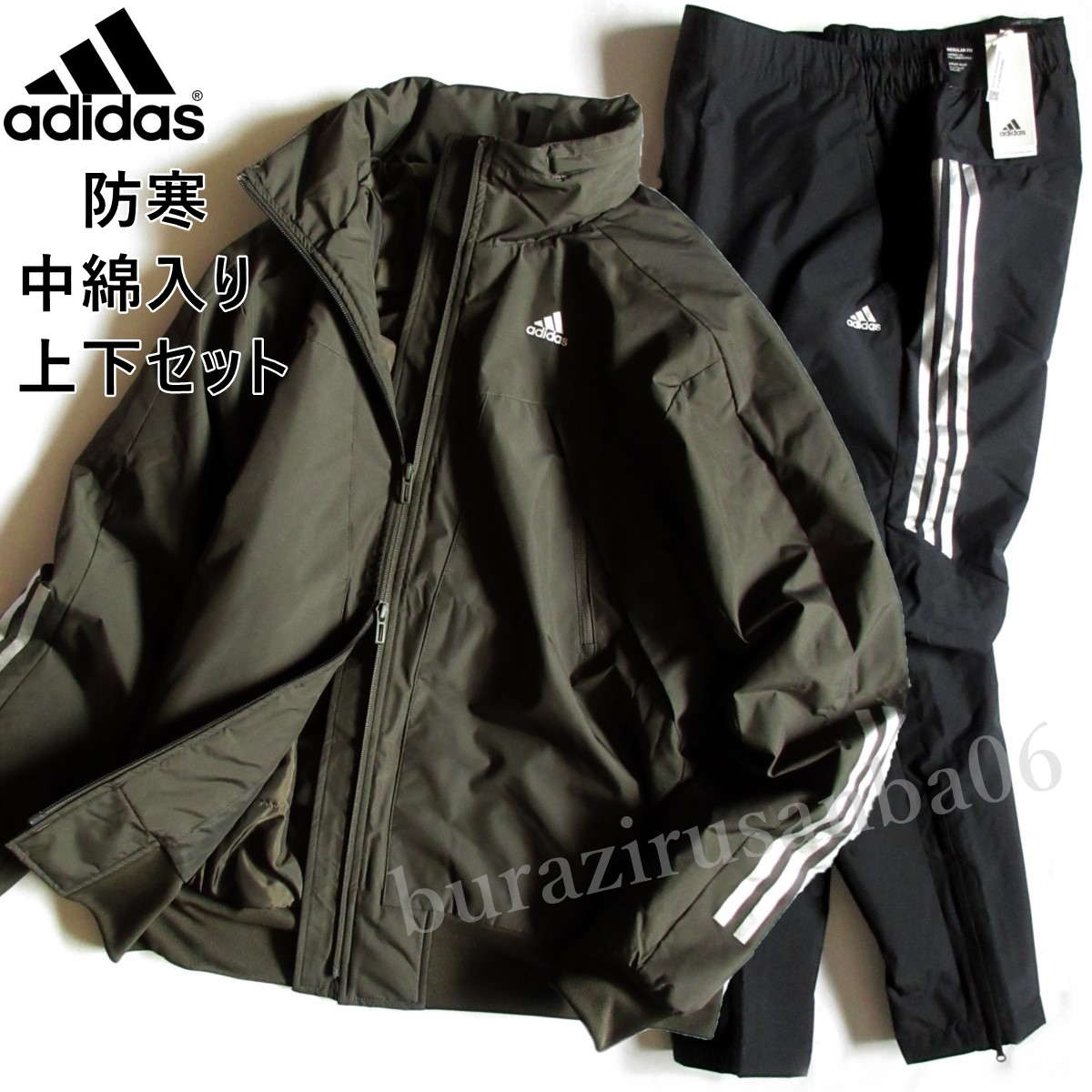 【未使用】メンズ L 未使用 定価25,300円 adidas アディダス 中綿入り 上下 ジャケット 中綿パンツ 軽量 防寒 悪天候対応 はっ水加工 セットアップの落札情報詳細 ...