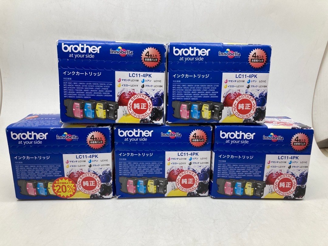 【未使用】【brother】5個セット LC11-4PK 4色パック ブラザー 純正 インクカートリッジ 未使用 未開封品 使用期限切 アウトレットの落札情報詳細 - Yahoo!オークション ...
