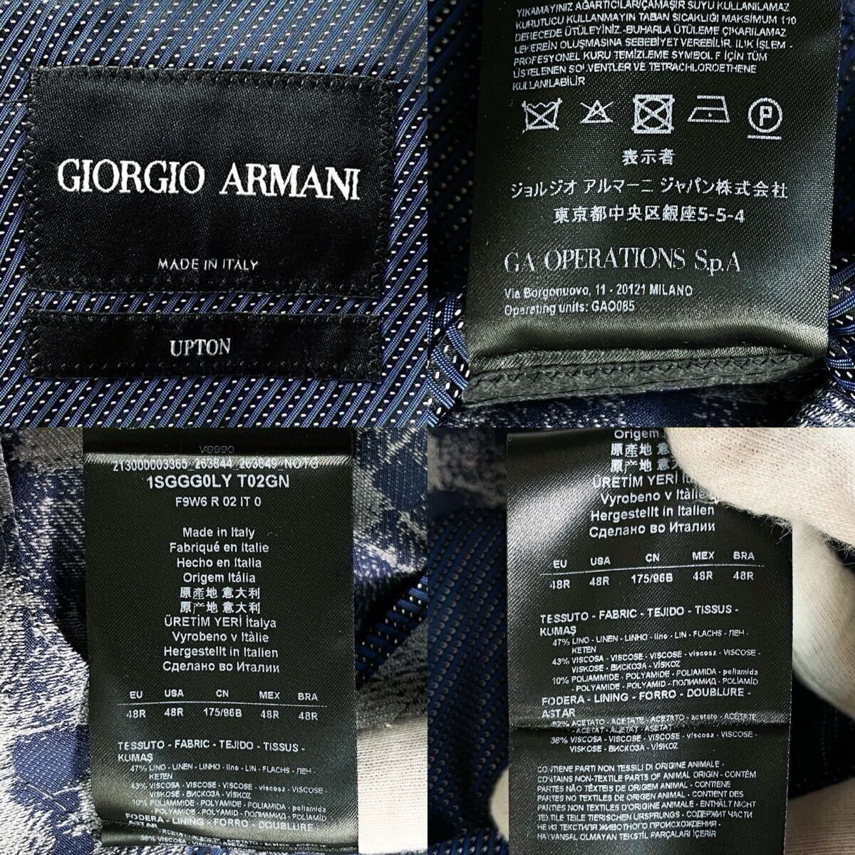 【未使用】｜GIORGIO ARMANI アルマーニ｜タグ付き・未使用品 厳選した大人の逸品 高級ベロア テーラードジャケット ネイビー 52R イタリア製 E51の落札情報詳細 ...