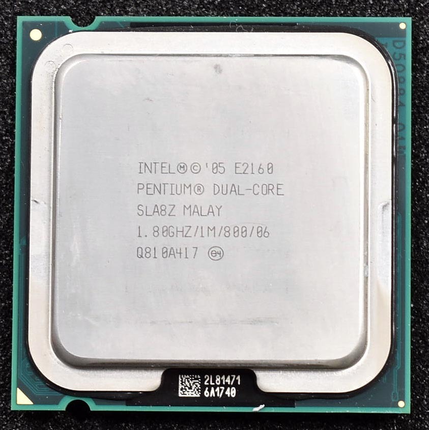 【目立った傷や汚れなし】Intel Pentium Dual Core E2160 1.8GHz Socket LGA 775 (動作確認済 ...