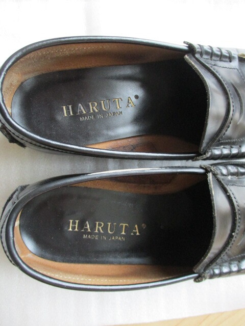 【やや傷や汚れあり】【used】ハルタ 304 HARUTA レディース 本革ローファー ワイズ：2E レディース 通学 スクール 靴 黒(BLACK) サイズ23.5cmの落札情報詳細 ...