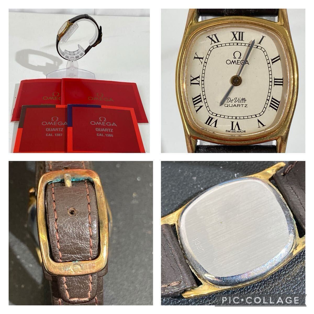 【中古】OMEGA オメガ DeVille symbol デビル シンボル コンビ 18K/SS デイト レディース腕時計 クオーツ Cal ...