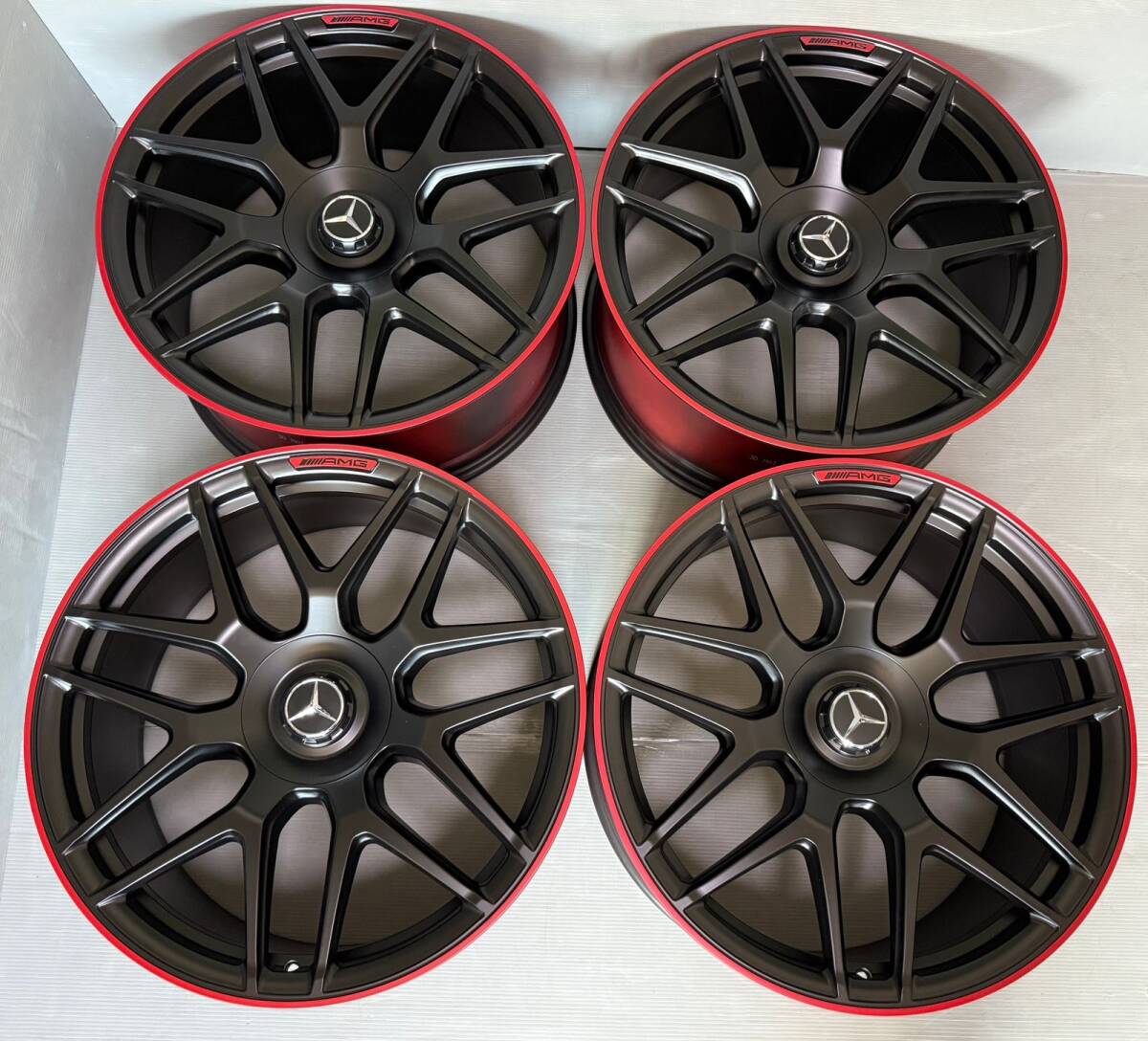 【目立った傷や汚れなし】レッドエディション メルセデ スベンツ Gクラス AMG W463 G65 22インチ 4本セット22x10J ET36 G63 G450 G55 G500 G350 ...