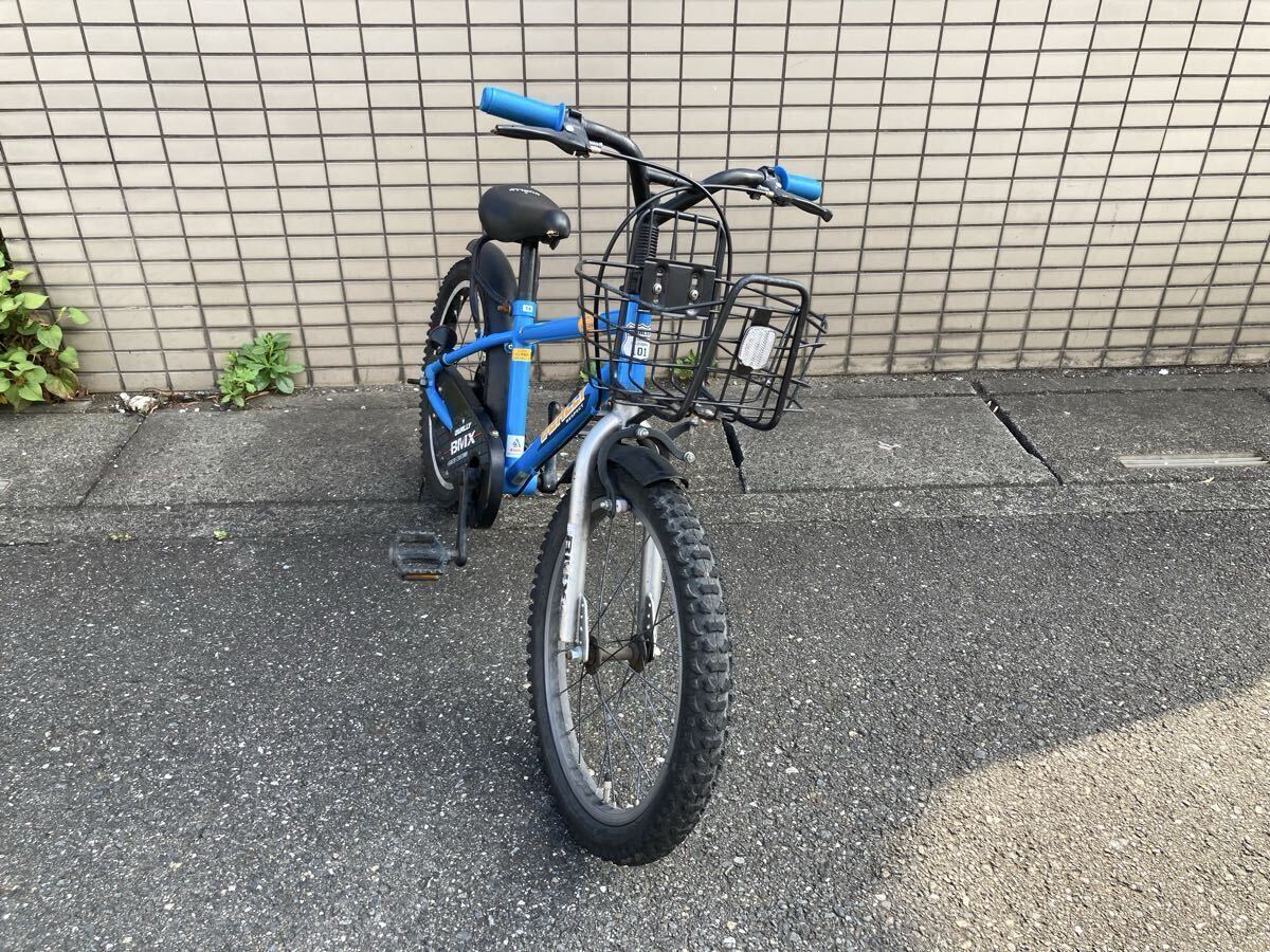 【傷や汚れあり】2020年9月購入 サイクルベースあさひ デューリー DUALLY BMX 180-K ブルー色 18インチ キッズスポーツ ...