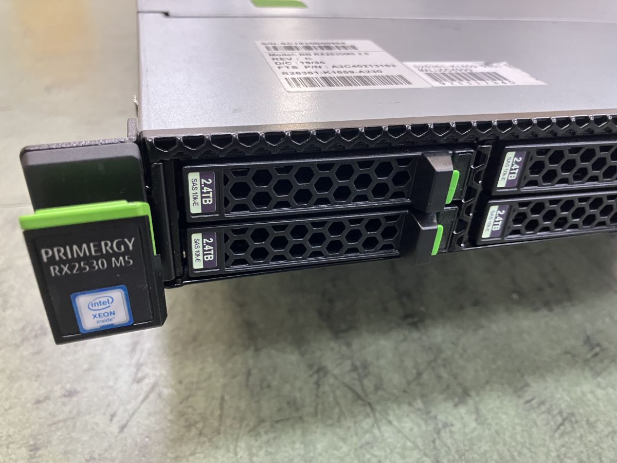 【やや傷や汚れあり】1円スタート 富士通 PRIMERGY RX2530 M5 (CPU:Xeon Gold 5218×2基/メモリ:64GB ...