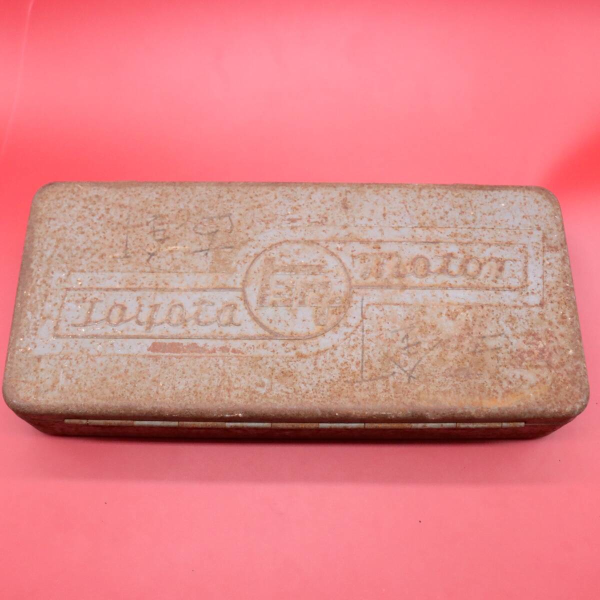 【やや傷や汚れあり】A1216 トヨタ TOYOTA ツールボックス 車載工具箱 TOYOTA MOTOR ヴィンテージ レトロ コレクション ...