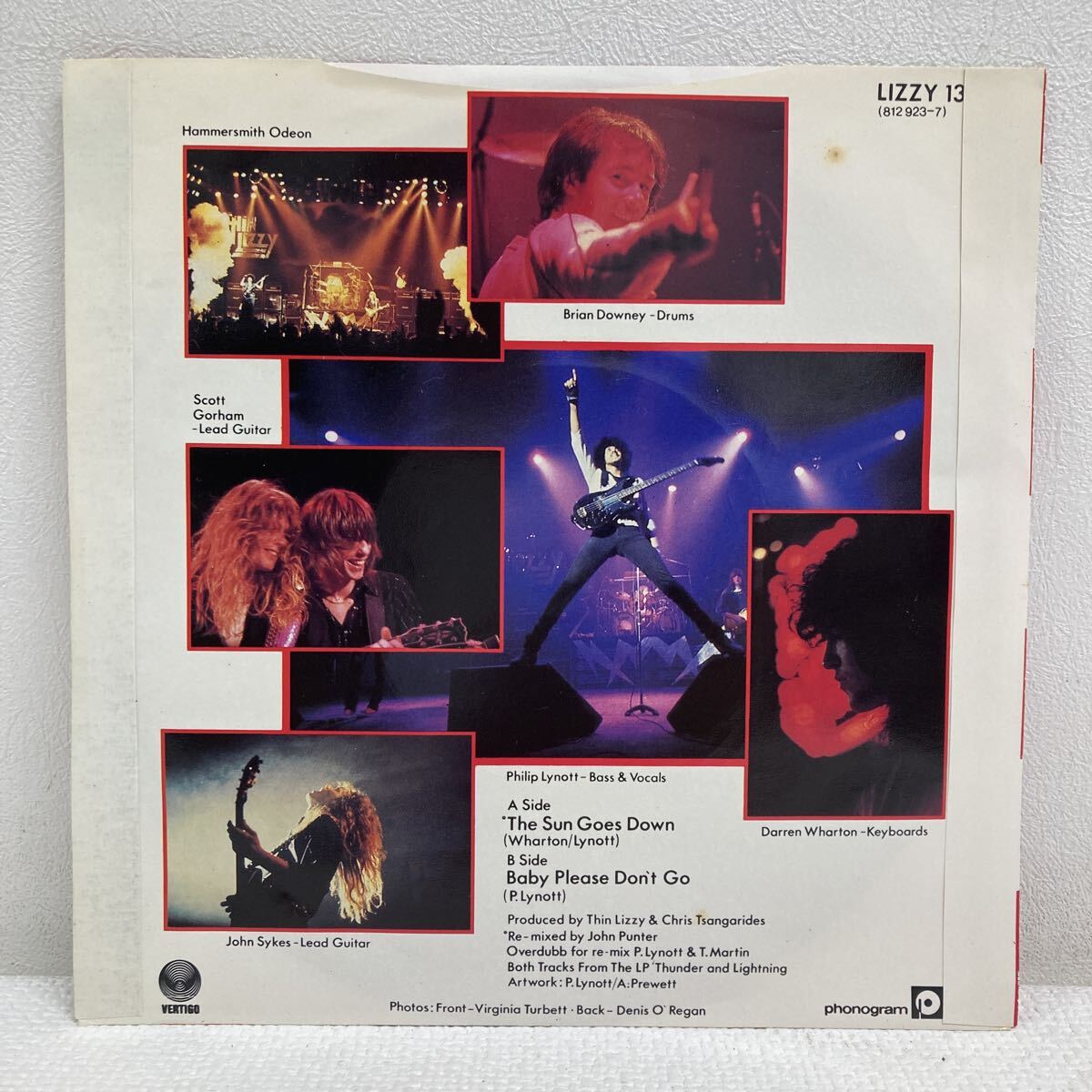 【やや傷や汚れあり】I0905A5 THIN LIZZY The Sun Goes Down EP レコード アナログ 7インチ LIZZY ...