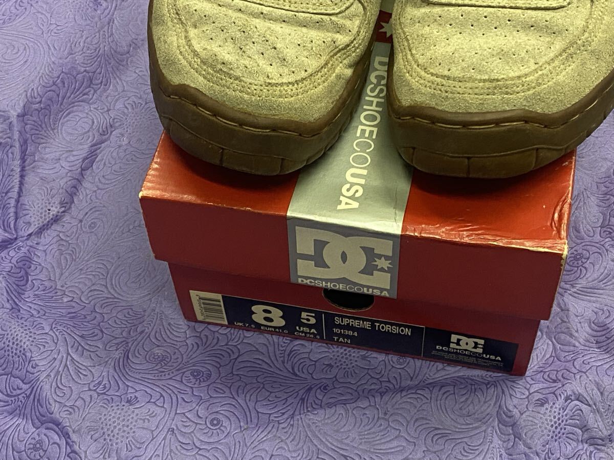 【やや傷や汚れあり】supreme DC 1999年SUPREME DC SHOE TORSION ベージュ スニーカー US8.5 箱付きの ...