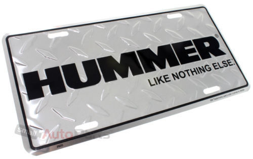 【未使用】送料無料 HUMMER LIKE NOTHING ELSE PLATE ALUMINUM STAMPED EMBOSSED ...