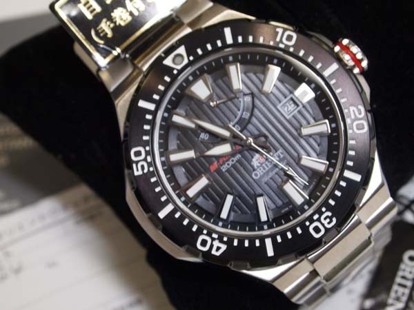激安†M-FORCE★ORIENT オリエント 200M EL07-D0-B 腕時計 ステンレススチール シルバー 自動巻き メンズの落札情報 ...