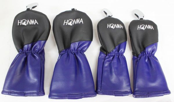 HONMA 本間 ゴルフクラブ ヘッドカバー LB-808 ep-FW ep-UT 4点セット MOF5547 裏ボア付きの落札情報詳細 - ヤフオク落札価格検索 オークフリー