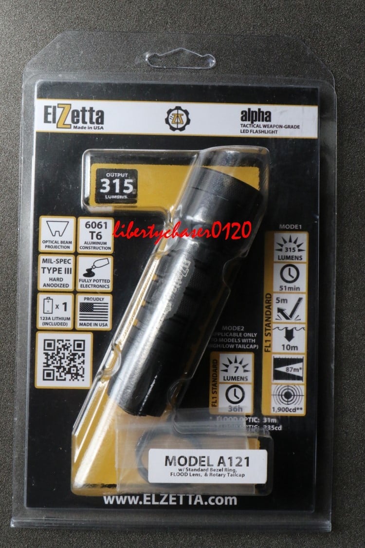 【新品】Elzetta elzetta alpha ALPHA A121 1セルモデル フラッシュライト EDCに SUREFIREユーザーに ...