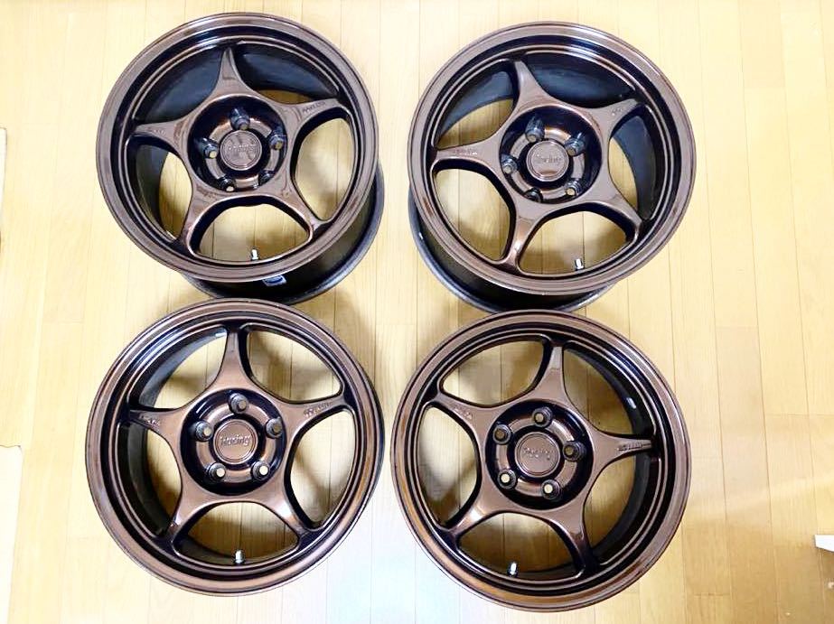 再塗装後未使用品！ENKEI RACING エンケン レーシング 16インチ 5穴 pcd114.3 8j+38 /7j+35 RP01 RP02 アルミホイール 4本セットの落札情報詳細 ...