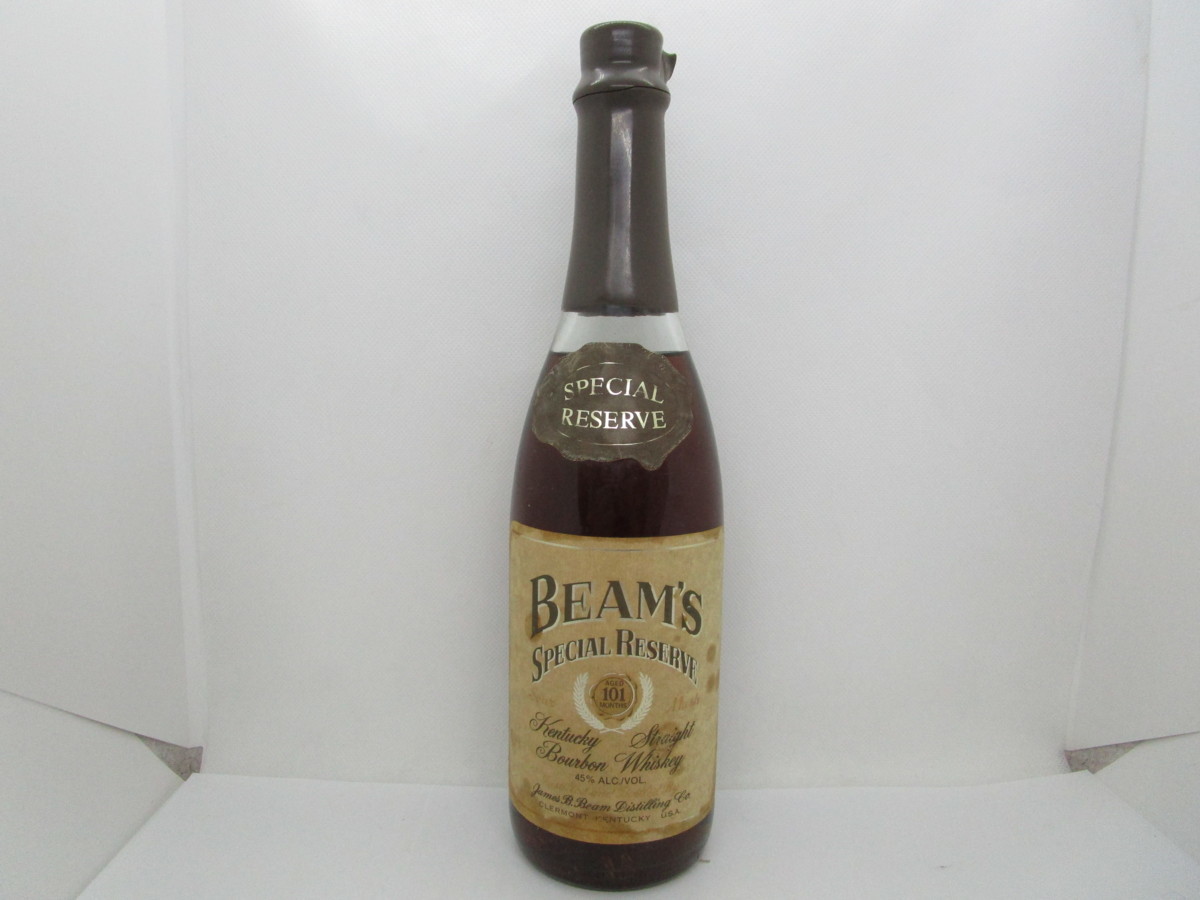 ビームス スペシャル リザーブ バーボン ウイスキー 蝋付け(割れ有り) BEAM'S SPECIAL RESERVE SPECIAL RESERVE 45% 古酒 未開栓/A19657の落札 ...