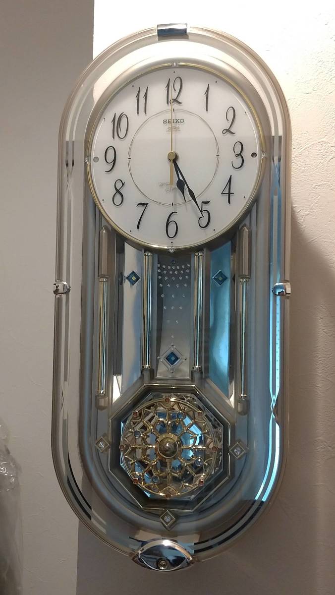 SEIKO セイコー 掛け時計 ウエーブシンフォニー 電波時計 メロディー時計 AM227S の落札情報詳細| ヤフオク落札価格情報 オークフリー