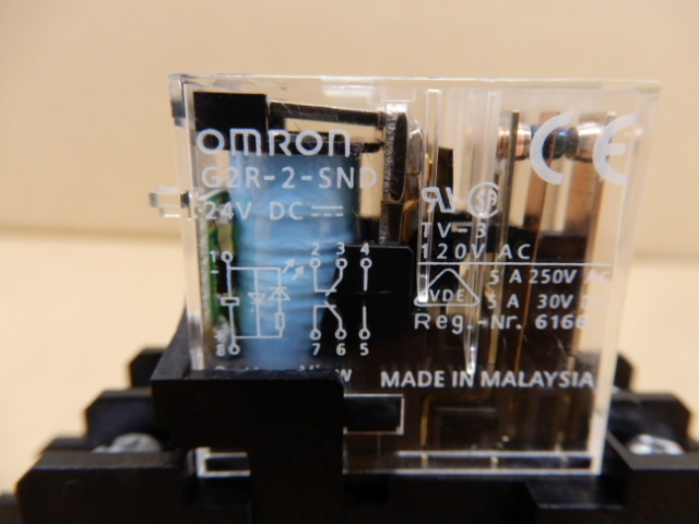 OMRON オムロン リレー DC24V G2R-2-SND リレーソケット P2RF-08 ミニパワーリレー 4個セット ⑨の落札情報詳細 - Yahoo!オークション落札価格検索 オークフリー