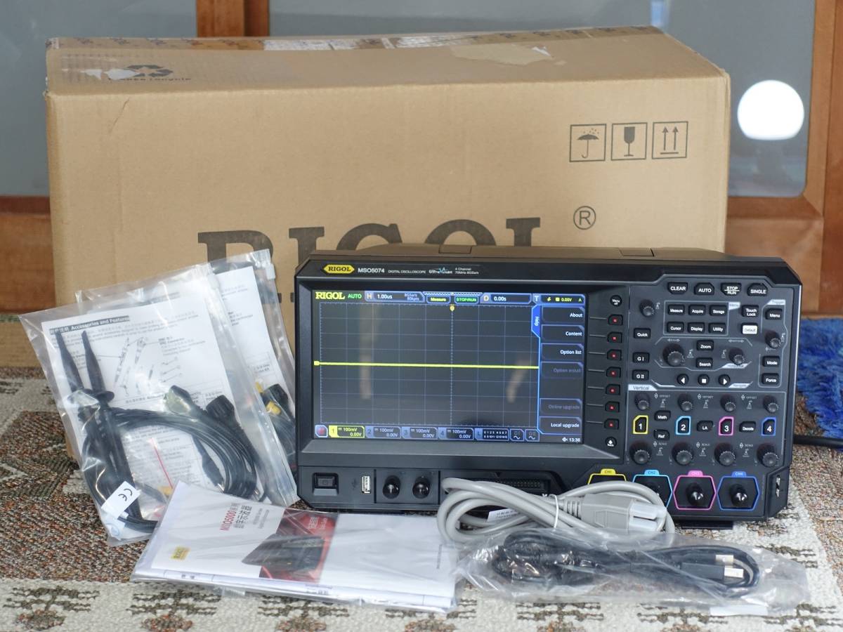 【未使用に近い （詳細）】RIGOL MSO5074 デジタルオシロスコープ（4ch、8GSa/s 350MHz、各オプション使用可 ...