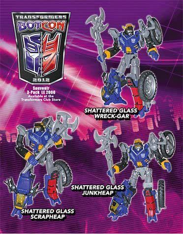 【未使用に近い （詳細）】未開封 ハスブロ BOTCON 2012 INVASION ジャンキオン 3種セット シャッタードグラス ...