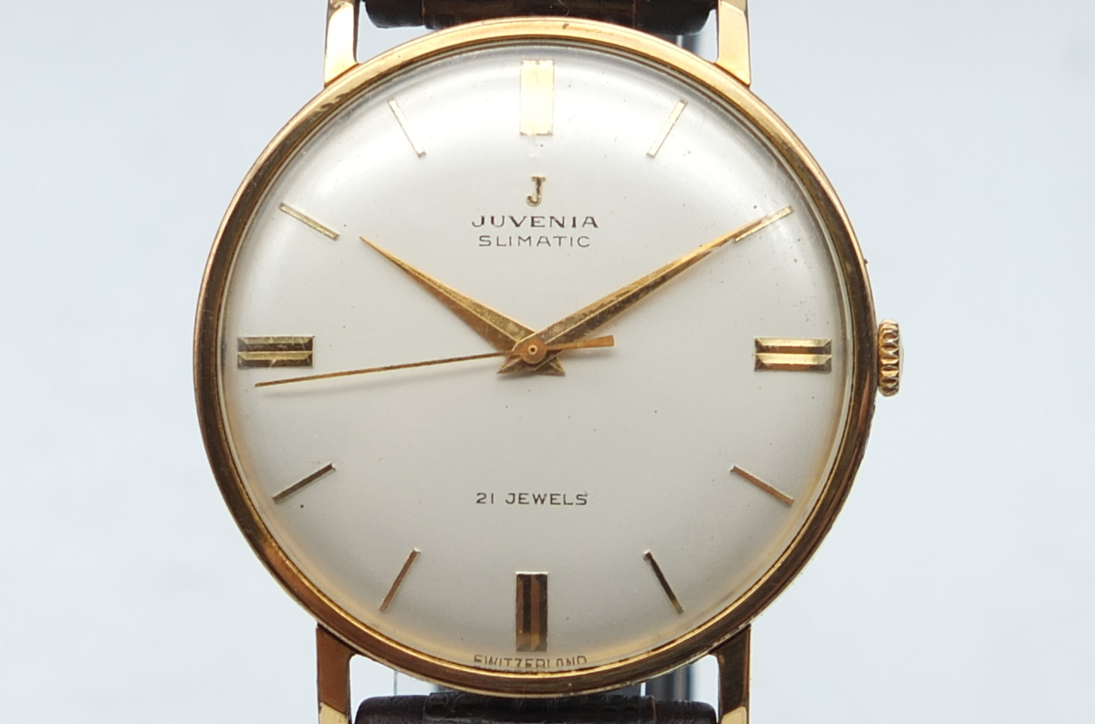 【やや傷や汚れあり】【q2166】JUVENIA ジュベニア Cal.664 自動巻き ゴールド×シルバー文字盤 腕時計 格安スタートの落札 ...