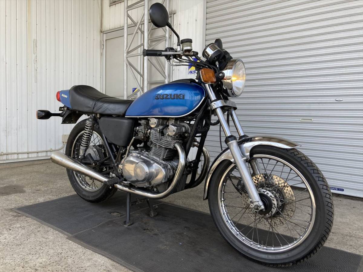 【傷や汚れあり】GS400 青25716 SUZUKI エンジン始動確認済!程度良好.現状販売/輸入新規.国内未登録/豊橋市/E40316 ...