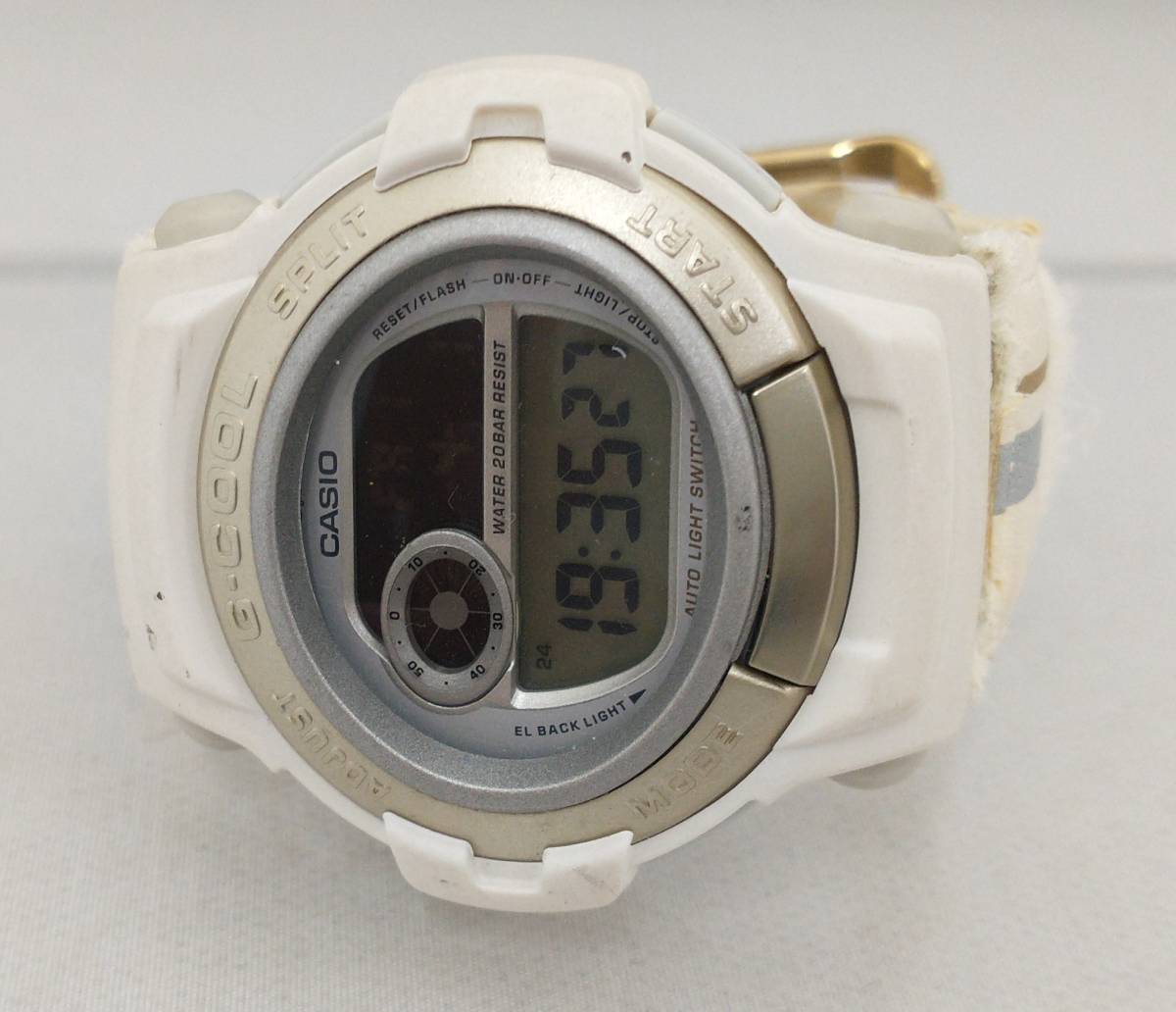 【全体的に状態が悪い】ジャンク【ベルト劣化】 CASIO カシオ G‐SHOCK ジーショック デジタル GT-003 白 の落札情報詳細 ...