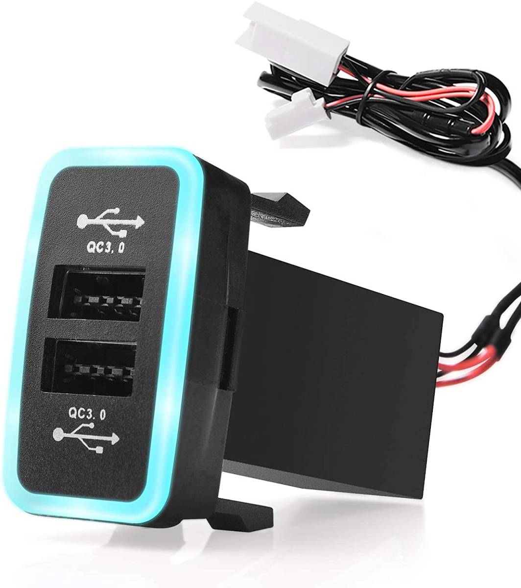 【未使用】40x22mm 40x22mm MICTUNING QC3.0カーチャージャー デュアルUSBポート6.4A 12-24V 急速の ...