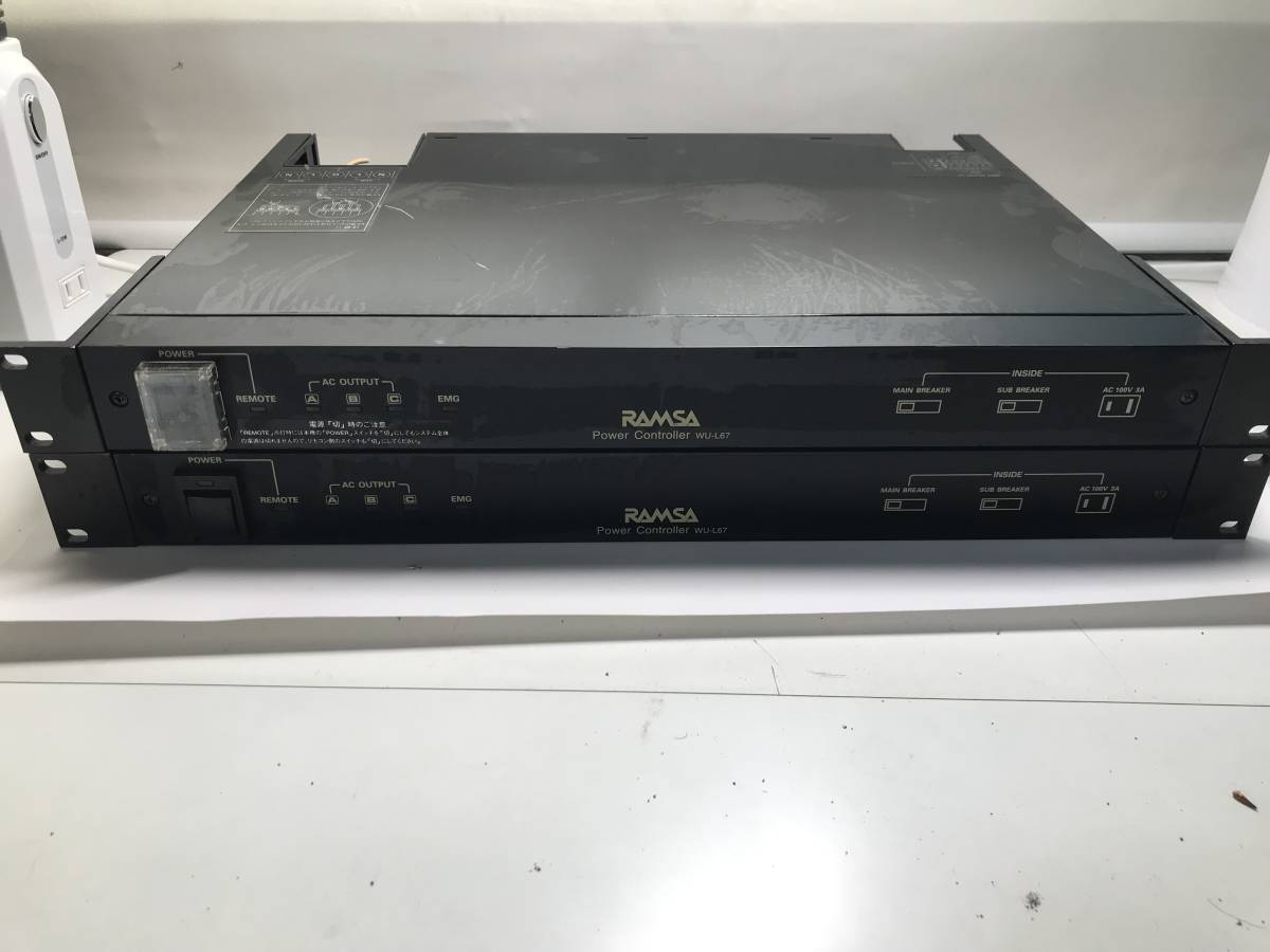 【傷や汚れあり】Panasonic RAMSA ラムサ Power Controller WU-L67 電源制御ユニット 2台まとめてジャンク ...