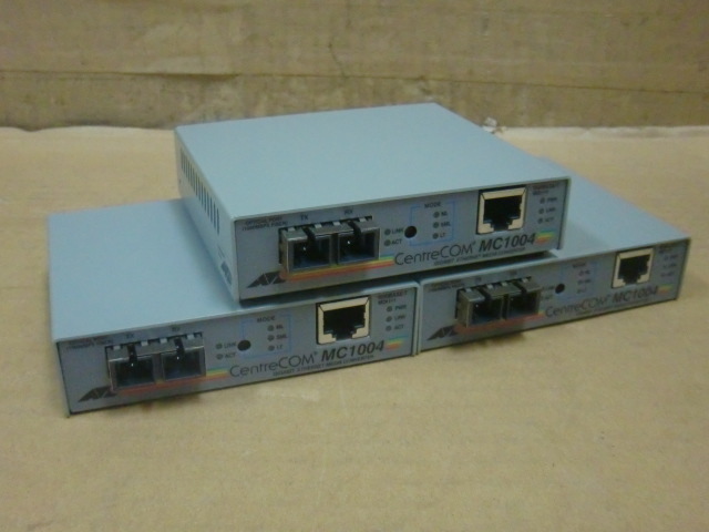 【やや傷や汚れあり】☆3台セット！Allied Telesisアライドテレシス Gigabit Ethernet Media Converter MC1004！(MID-8837)「60サイズ ...