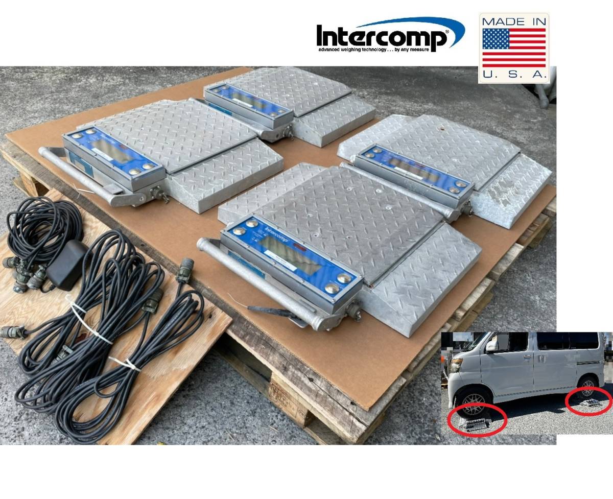 トラックスケール カンカン インターコンプ PT300 10t 持ち運び可能 台貫 量り パーマン取り扱い(Intercomp wheel ...