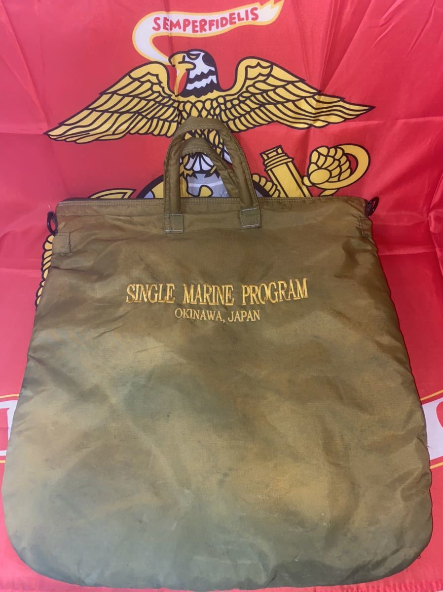【傷や汚れあり】中古 made in USA USMC SINGLE MARINE PROGRAM ヘルメットバッグ ODの落札情報詳細 ...
