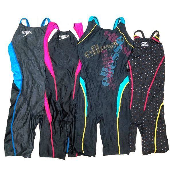 【目立った傷や汚れなし】Lサイズ ミズノ製speedo fastskin FS2 ファーストスキン 競泳水着 ハイレグ ウロコ模様 ミズノ ...