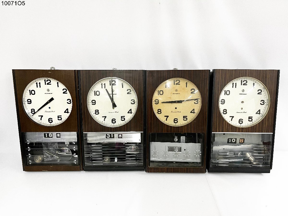 【目立った傷や汚れなし】AICHI TOKEI 愛知時計 ふり子付き水晶時計 アイチ クオーツ クロック AICHRON アンティーク 昭和 ...