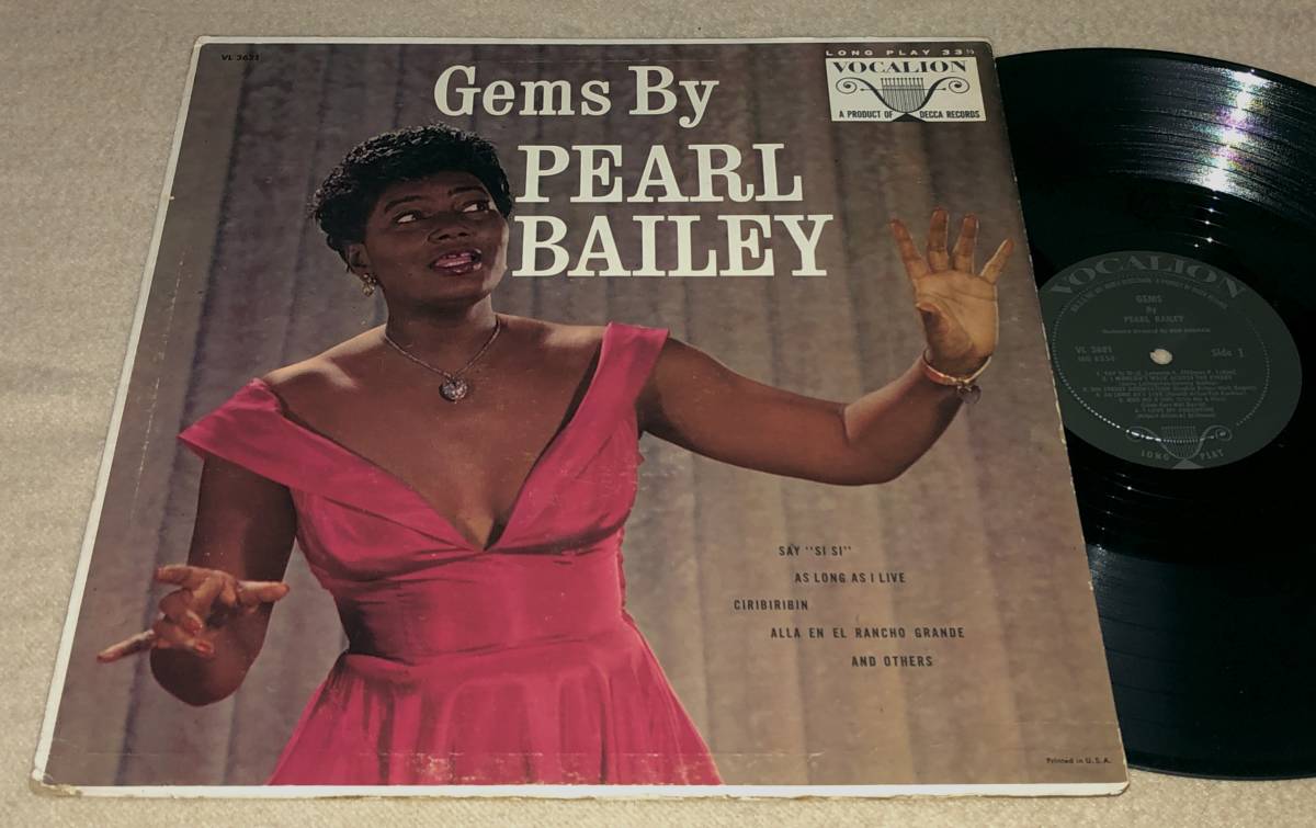 【未使用に近い】 特価！Mono極美DGフラット額縁US完オリPearl Bailey / Gems 名門Vocalion傑作盤Don ...