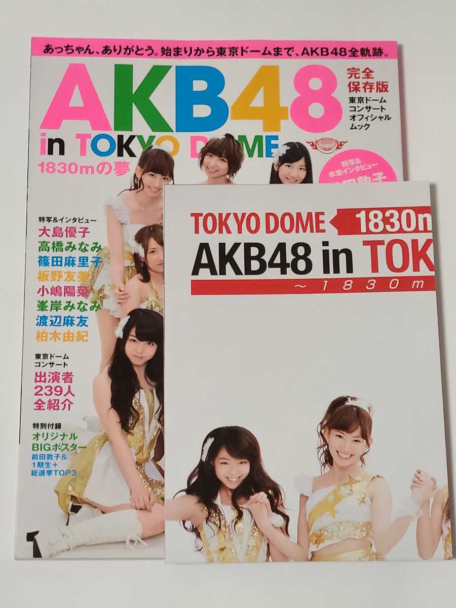 【やや傷や汚れあり】AKB48 in TOKYO DOME 1830mの夢 東京ドームコンサート オフィシャルムック ポスター付 前田敦子 大島優子 高橋みなみ 小嶋陽菜 柏木由紀 の落札情報 ...