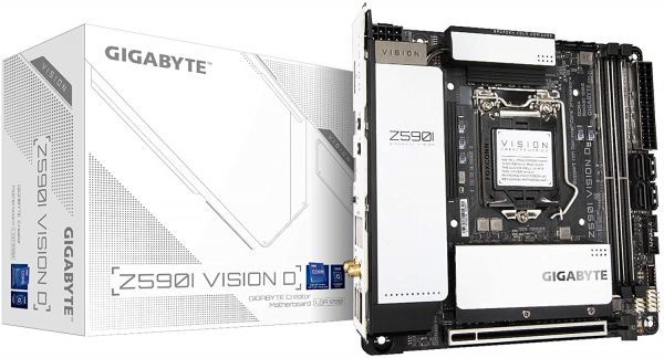 【やや傷や汚れあり】GIGABYTE Z590I VISION D Intel Z590 クリエーター向け Mini-ITX マザーボードの ...