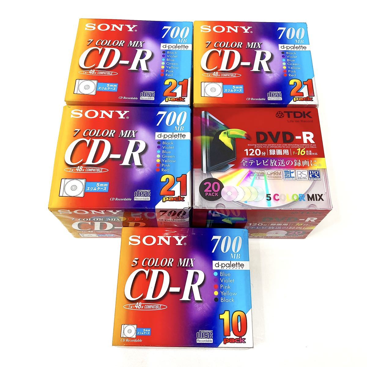 【未使用】SONY ソニー CD-R 700MB 5mmケース 21枚 21CDQ80EX 未開封 他 DVD等 まとめて alp川0818 ...