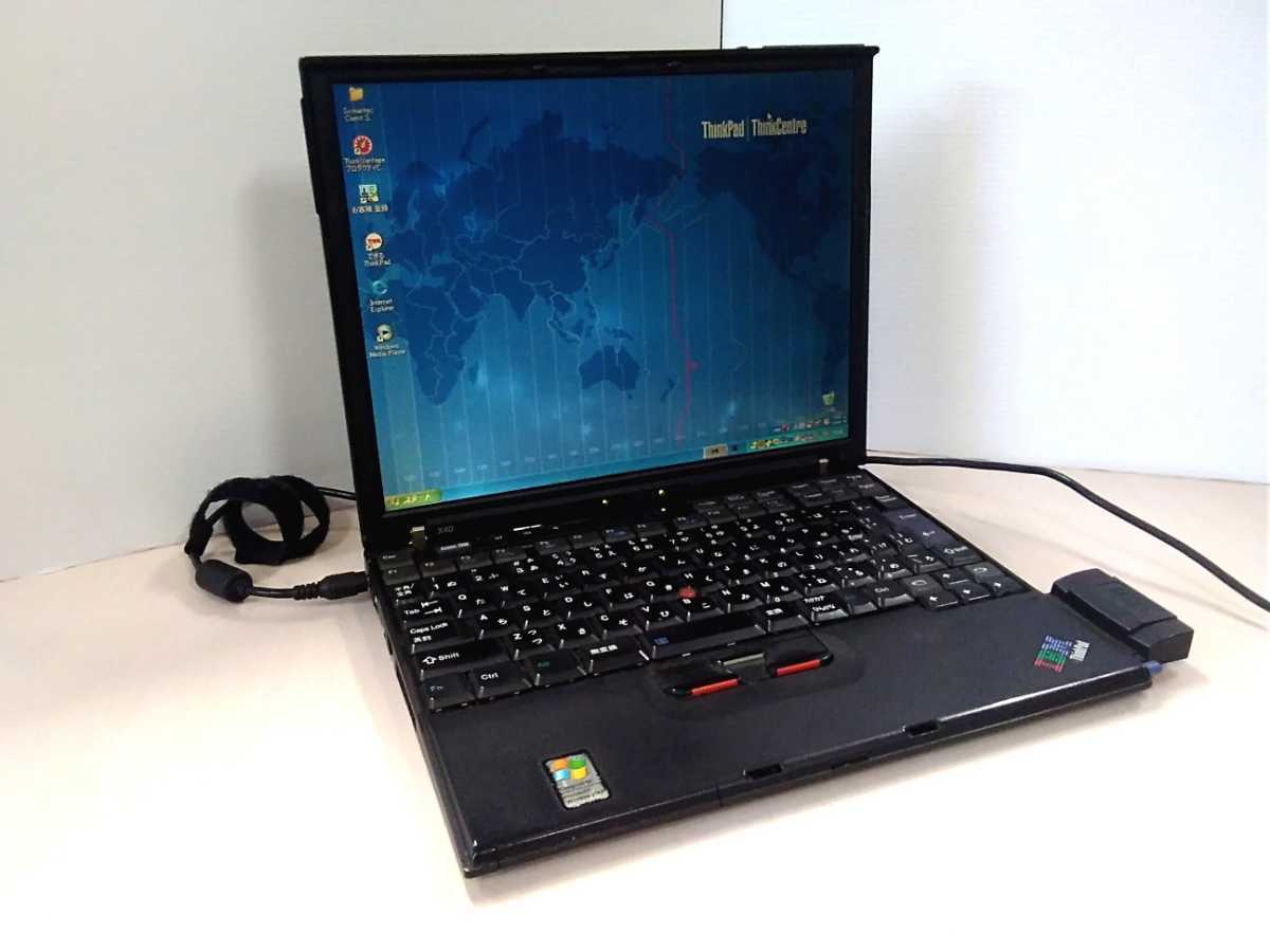 【傷や汚れあり】IBM ThinkPad X40 シンクパッド windowsXP 2002 Pentium M 1000MHz 996MHz 1.24GB RAM ネットブック ノートPC ...