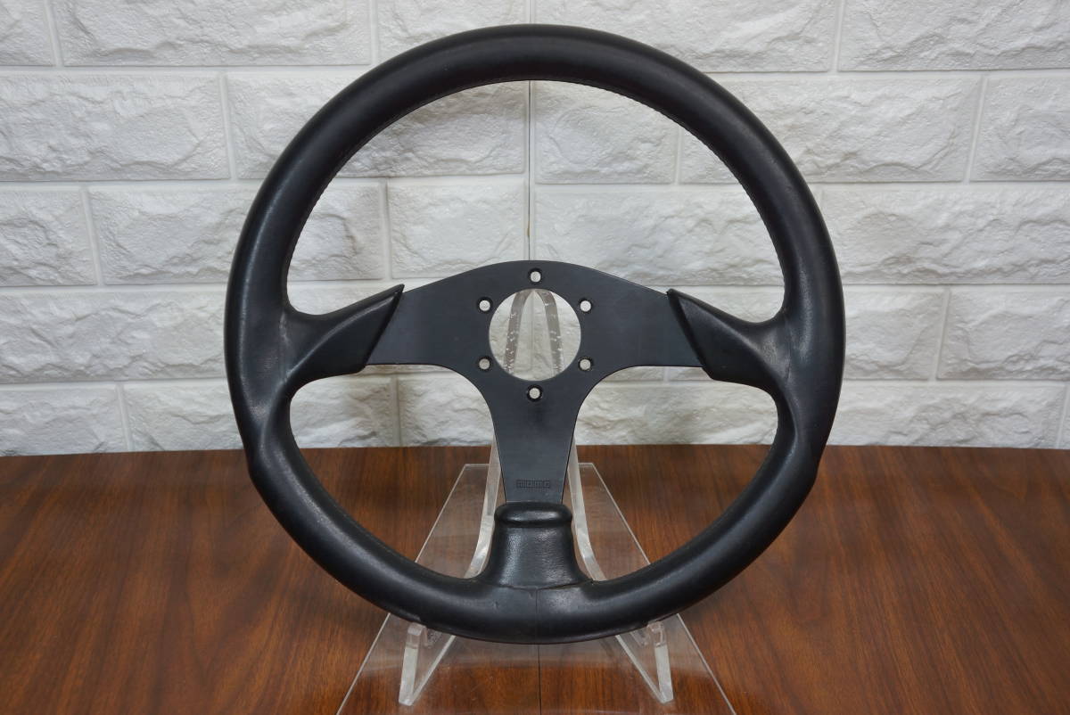 【傷や汚れあり】momo/モモ ステアリング TYP D36 KBA 70101 ハンドル 本革 イタリア製 直径 36.5cm 1990年 ...