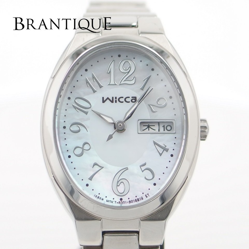 【未使用】【定価 ￥20,900 タグ付 未使用保管品】CITIZEN シチズン Wicca E001-S079713 SS 白シェル文字盤 ソーラ レデース 腕時計「19385」の落札情報 ...