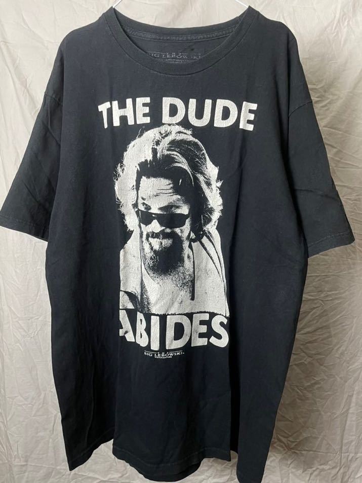 【目立った傷や汚れなし】ビッグリボウスキ Tシャツ The Big Lebowski THE DUDE ABIDES オフィシャル ムービーT 90s 90年代 Y2K Movie Tee ...