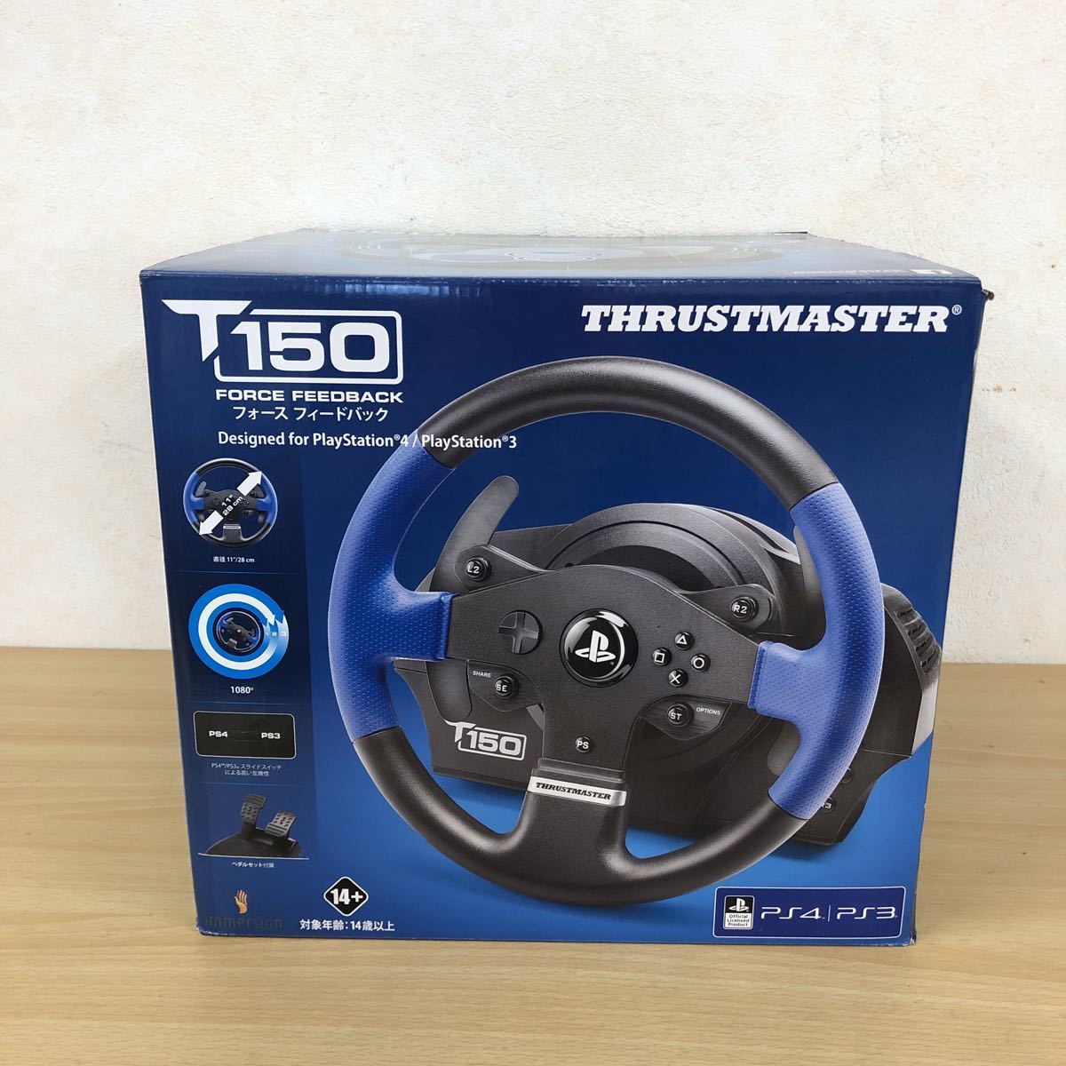 【目立った傷や汚れなし】美品 Thrustmaster スラストマスター ステアリングコントローラー T150 ForceFeedback ...