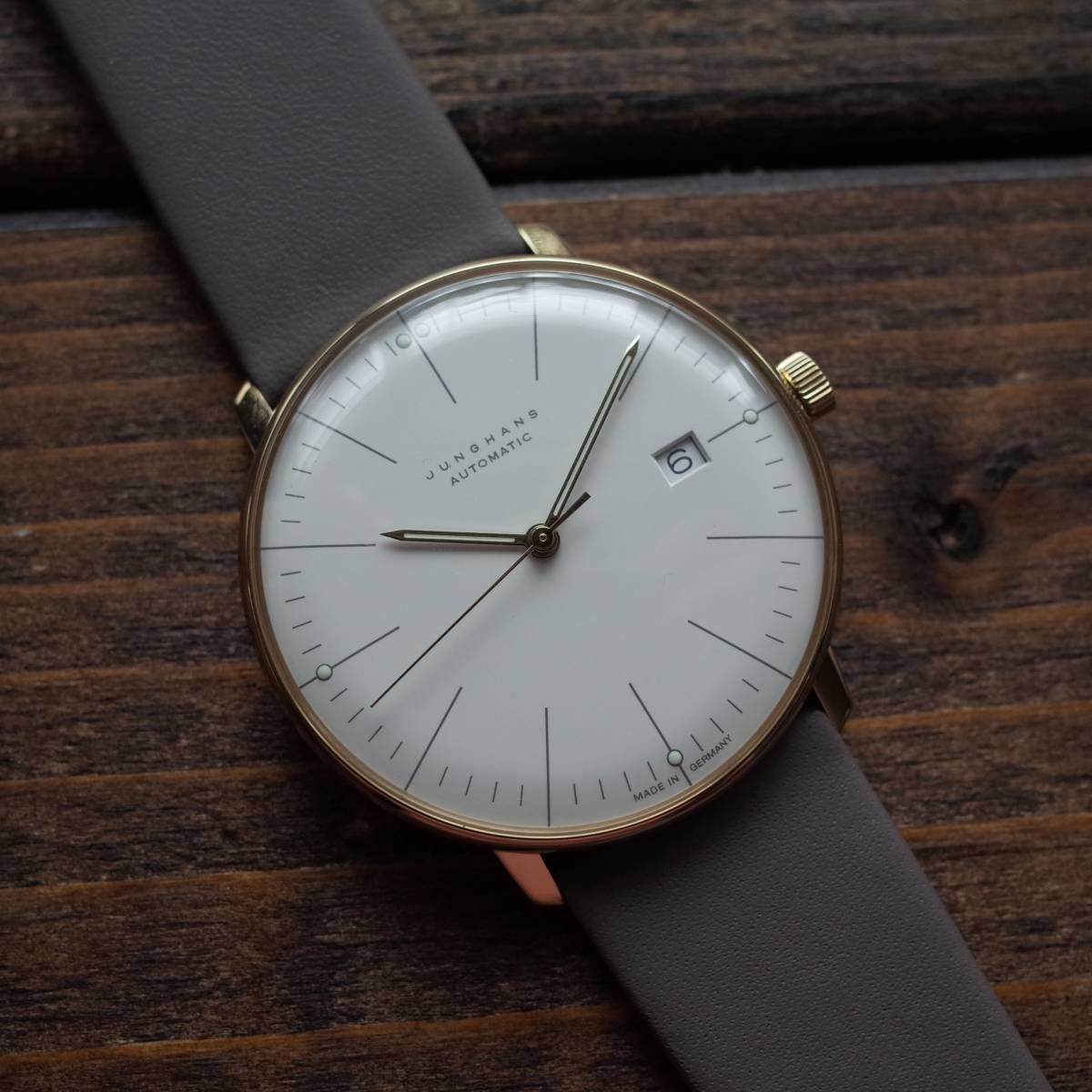 【未使用】4897 未使用/ユンハンス/マックスビル/027 7805 00/定価￥181500/自動巻き/JUNGHANS/Max Bill ...