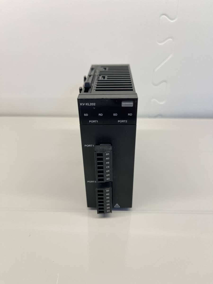 【目立った傷や汚れなし】 KV-XL2022 KEYENCE プログラマブルコントローラ シリアルコミュニケーションユニット 2ポート（RS ...