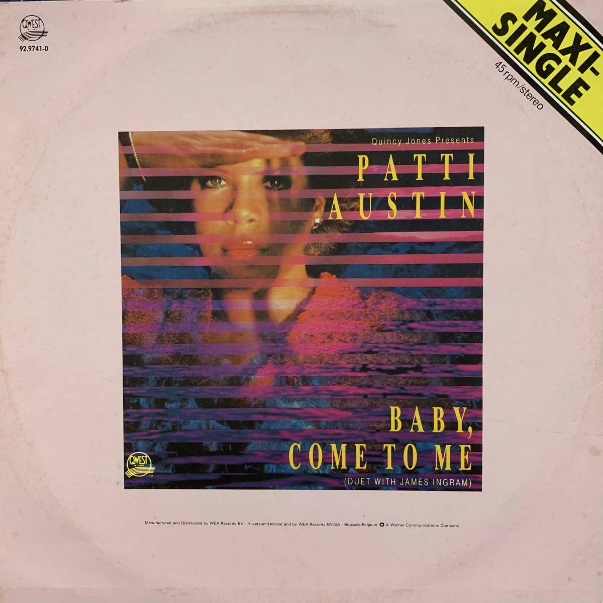 【傷や汚れあり】 Patti Austin Baby, Come To Me / Do You Love Me 12inch オランダ盤 ...