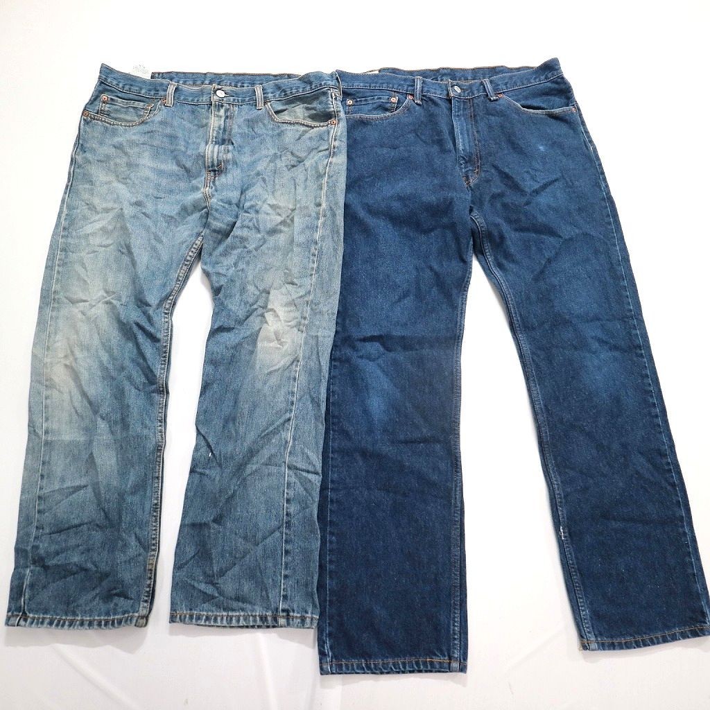 【やや傷や汚れあり】 リーバイス505 set ブラックデニム ヒゲ 他 (メンズ36/38) 8枚セット まとめ売り 古着卸 1円スタート ...
