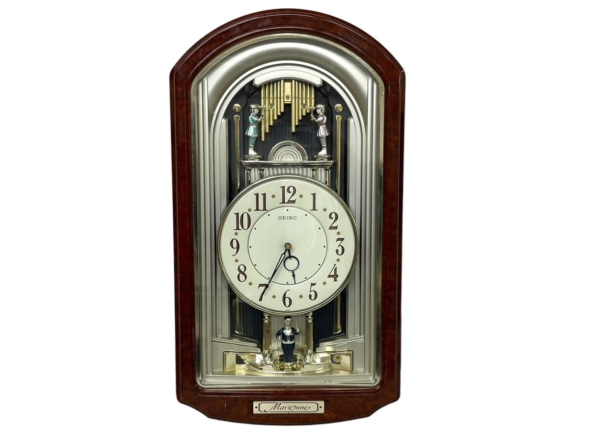 【傷や汚れあり】E1★SEIKO/セイコー★ Marionne/マリオーヌ からくり時計 掛け時計【RE526B】メロディーの落札情報詳細 ...